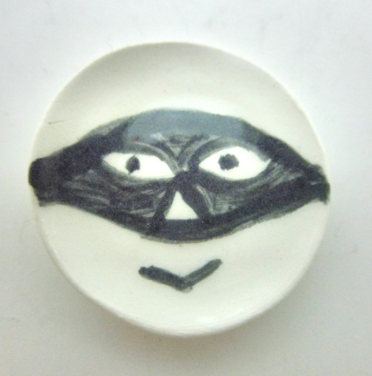 Miniature Picasso inspired small ceramic plate - mask – Christine ...